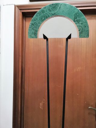 Lampada da terra piantana con vetro a ventaglio