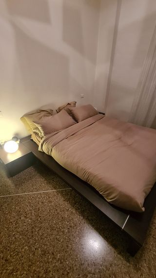 struttura Letto e Comodini  Futon Wengé