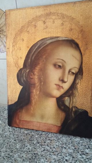 QUADRO LIGNEO MADONNA DEL PERUGINO