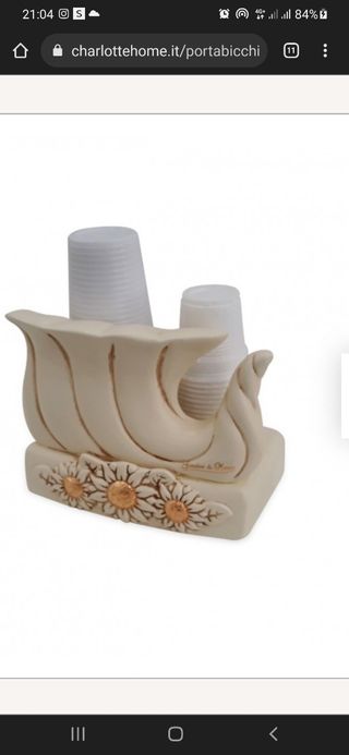 Cornucopia porta bicchieri Giardini di Marzo 