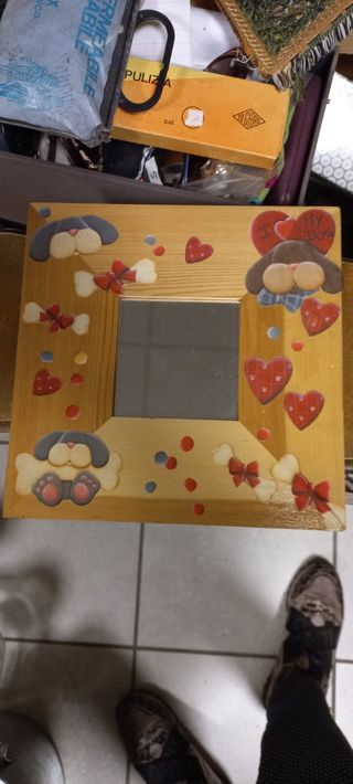 specchio in legno nuovo da appendere euto 4