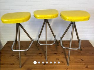 tre sgabelli anni 60 stile nordico