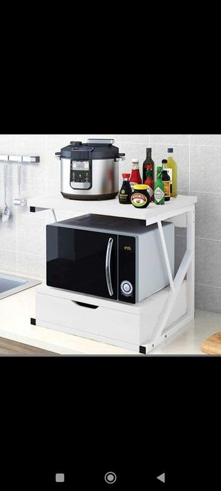 mensola in legno e ferro battuto con cassetto 62cm