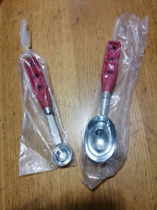  Coppia porzionatore gelato e scavino acciaio