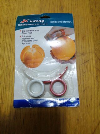 Coppia accessori sbuccia arance 