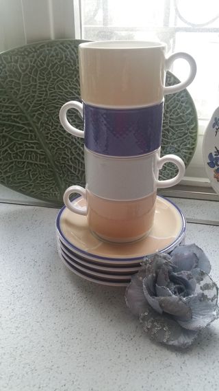 Villeroy Boch set 4 tazze e piattini Easy