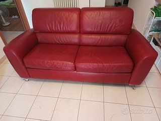 Divano 3 posti in pelle