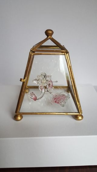 Piccola vetrinetta espositiva vintage cm.12.5x10.5