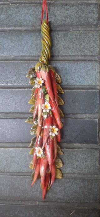 Treccia peperoncino in terracotta cm40