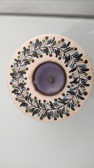 porta candela in ceramica