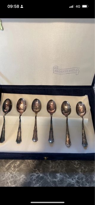 Set 6 cucchiaini argento