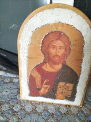 quadro immagine del Signore dipinto a mano