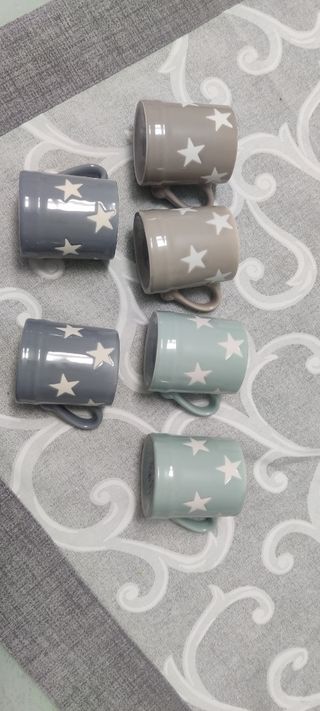 6 tazzine da caffè in ceramica nuove p
