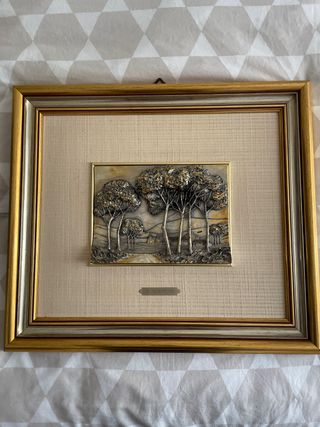 Quadro Ottaviani in rialzo in argento "Il Sentiero