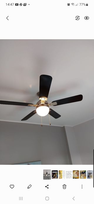 Lampadario comprensivo di pale di Ventilazione 