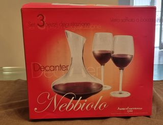 Decanter e calici Nebbiolo