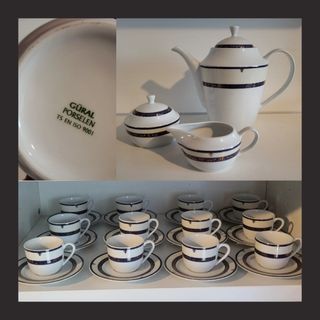 servizio caffè pocellana vintage