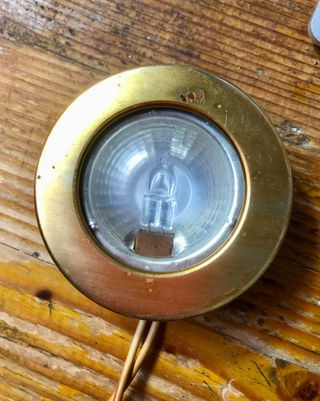 3 faretti alogeni cromati color oro