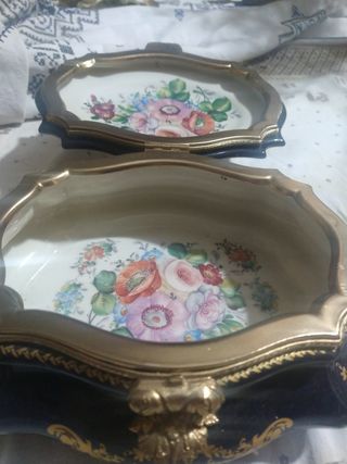 porta gioie in ceramica fiorentina dipinta a mano 