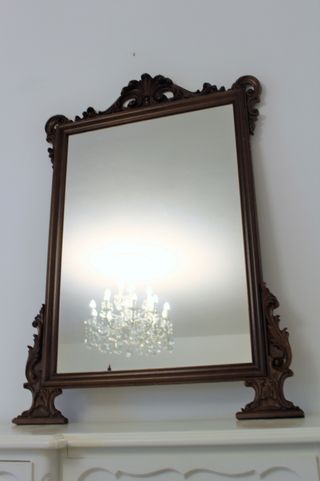 Specchio vintage legno marrone