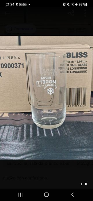 6 bicchieri birra moretti f.a.f.