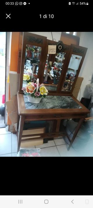 bellissima consolle con specchi luce cassettino 