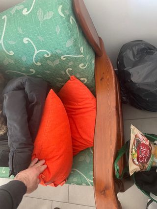 Divano letto in legno