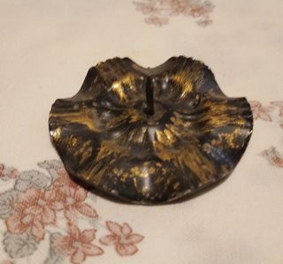 Portacandele fiore nero-oro