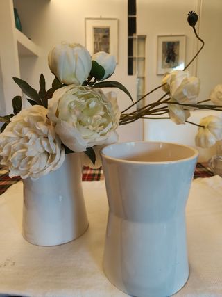 🥀Coppia vasi bianchi
