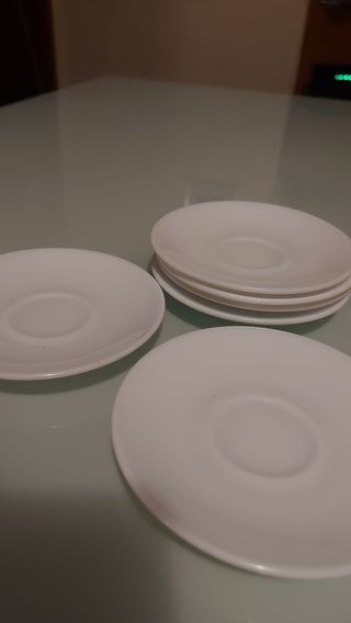 6 Piattini da caffe in ceramica