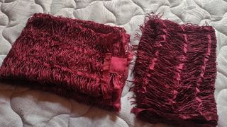 Set 2 pezzi. Tende a retina colore bordeaux