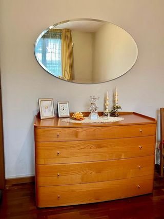 TRITTICO: Comò con specchio + 2 comodini