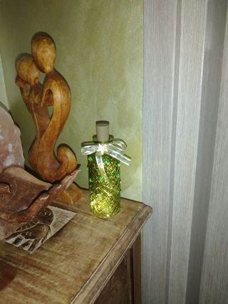 vaso con luci a led e strass 