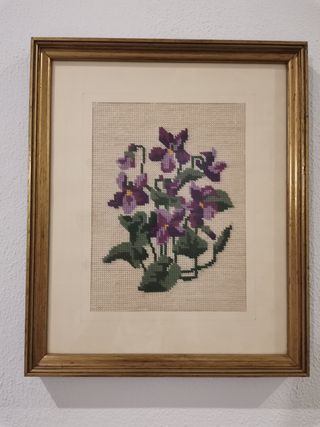 Quadro mezzo punto in lana con cornice