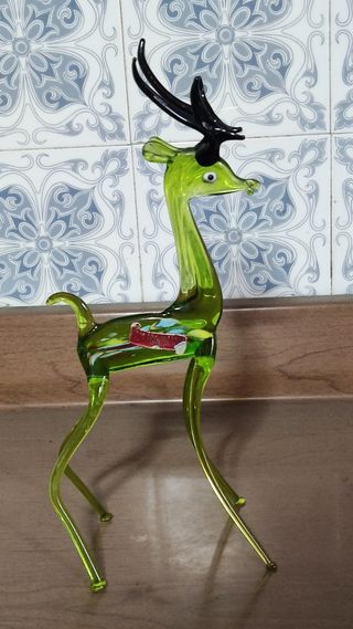 Cervo in vetro soffiato di Murano