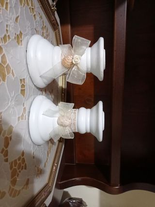 porta candele shabby