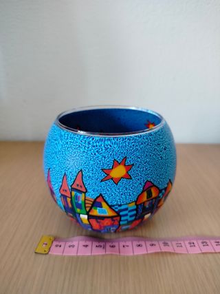 porta candele in vetro