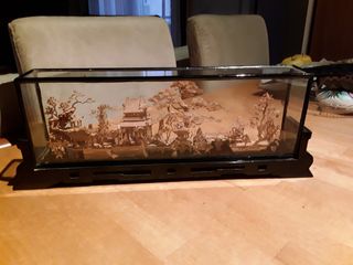 Teca con paesaggio in sughero