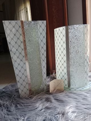 coppia vaso lume Laura Biagiotti Vetro Murano