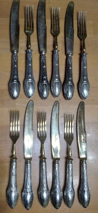 argento 800 posate da dessert vintage