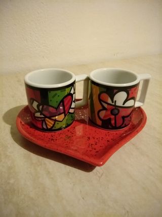 coppia tazzine caffe Britto cuore
