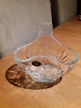 Cestino in cristallo di Boemia 