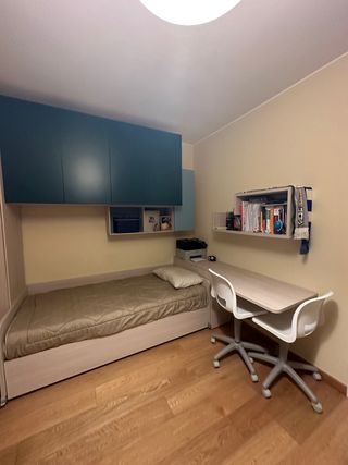 Armadio a ponte con letto singolo contenitore