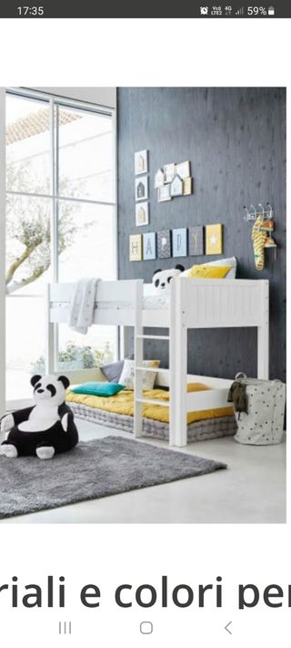 letto a soppalco maison du monde con materasso 