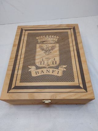 Cassa Box Scatola In Legno Contenitore per 3 Botti