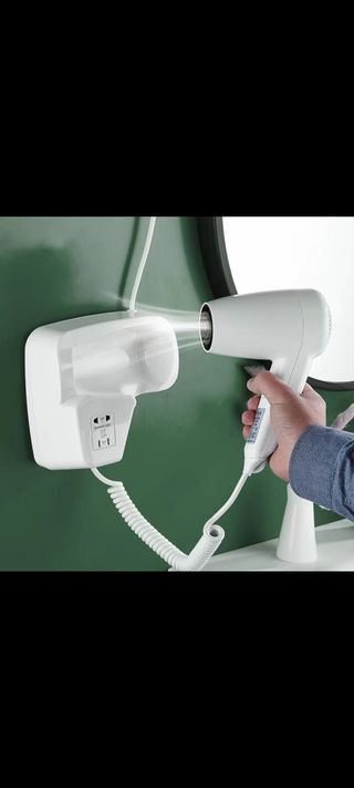 phon a parete completo di staffa porta phon 