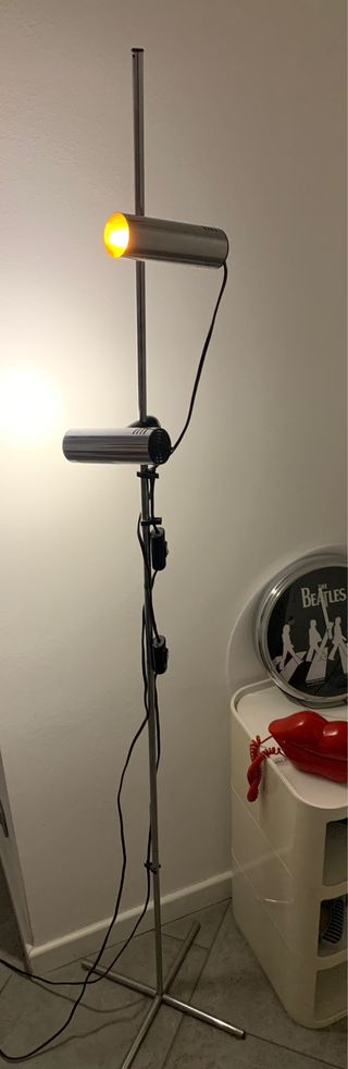 Lampada piantana doppia luce vintage
