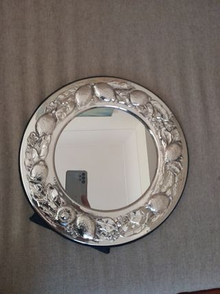 specchio cornice argento 