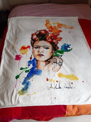 Plaid Frida Kahlo in pelliccetta calda e morbida