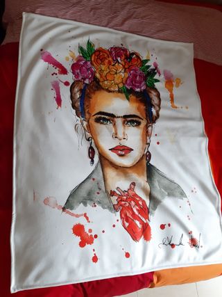 Plaid Frida Kahlo in pelliccetta calda e morbida